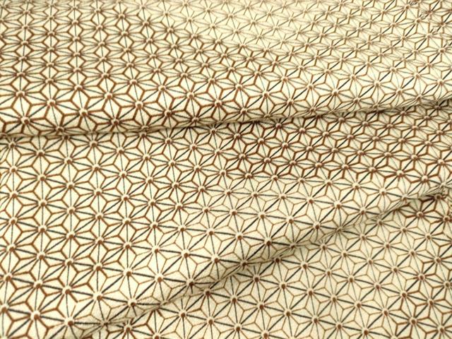 平和屋着物▽上質な小紋　単衣　麻の葉文　正絹　逸品　DAAS0784az