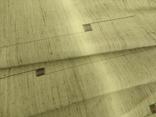 平和屋着物▽上質な紬　単衣　霞間道　正絹　逸品　DAAS0914az