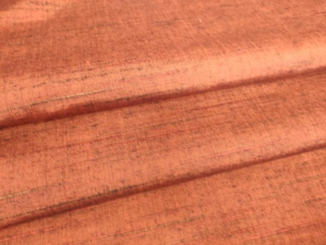 平和屋着物▽上質な紬　単衣　霞文　正絹　逸品　DAAS0949az