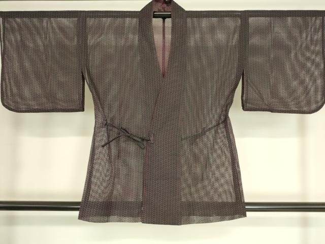 平和屋着物▽道中着　スリーシーズン　春夏秋　塵除け　格子　DAAS0958az