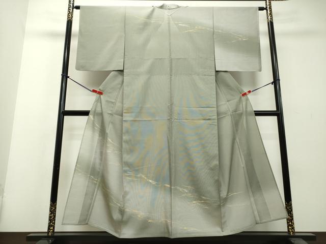平和屋着物▽訪問着　単衣　霞文　暈し染め　金銀彩　正絹　逸品　DAAS1443ud