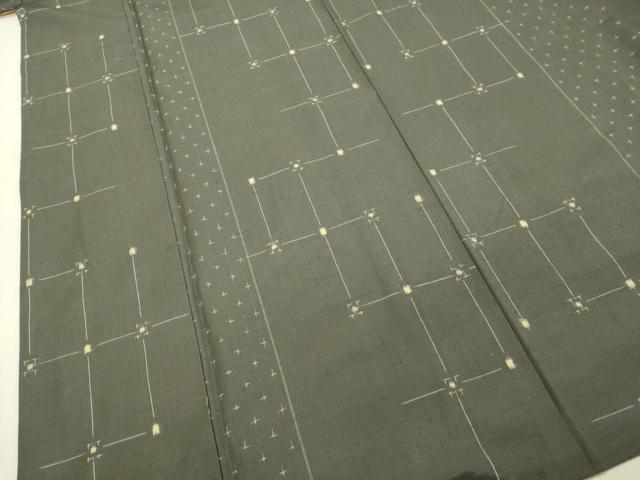 平和屋着物●上質な紬　格子　正絹　逸品　DAAS2013tw