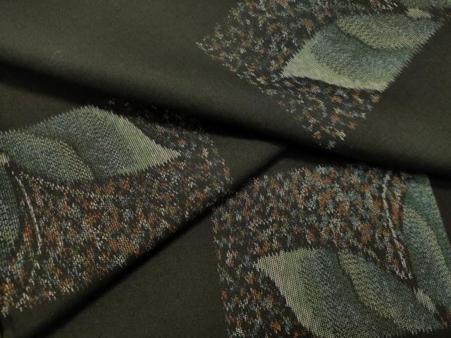 平和屋着物●上質な紬  色紙舞蝶文　正絹　逸品　未使用　DAAS2031tw