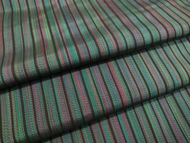 平和屋着物●本場縞大島紬　間道　正絹　逸品　未使用　DAAS2050tw