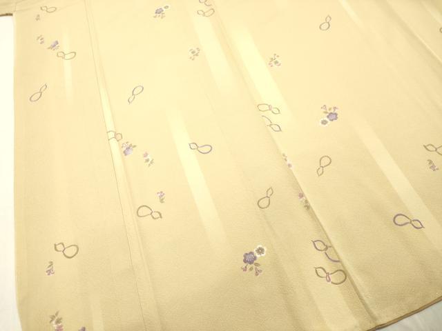 平和屋着物●上質な小紋　瓢箪　ひょうたん　舞桜文　正絹　逸品　DAAS2089tw