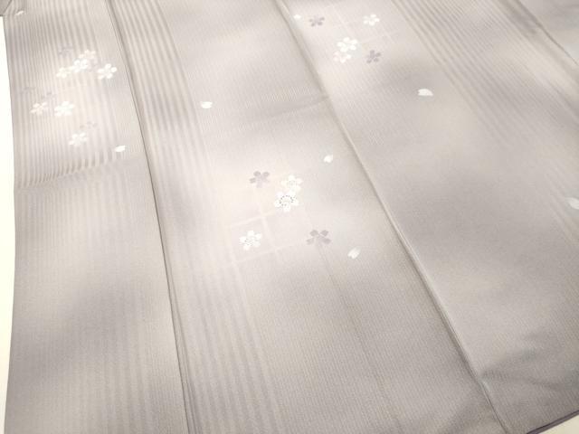 平和屋着物●日本画家　濡れ描き友禅作家　高橋峰陵　小紋　舞桜文　暈し染め　さが美扱い　正絹　逸品　DAAS2111tw