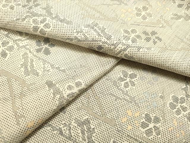 平和屋着物●本場大島紬　白大島　9マルキ　枝梅　三越扱い　正絹　逸品　DAAS2121tw