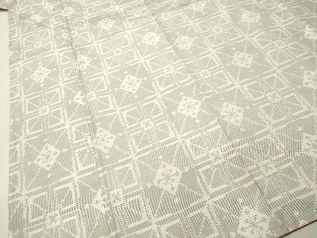 平和屋着物●本場大島紬　白大島　抽象文様　正絹　逸品　DAAS2167tw