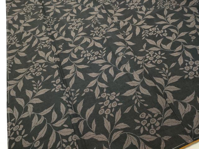 平和屋着物●上質な紬 　草花文 　正絹　逸品　未使用　DAAS2168tw