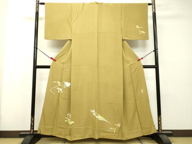 平和屋着物●十日町友禅作家　村松竜介　訪問着　枝花文　正絹　逸品　DAAS2187tw