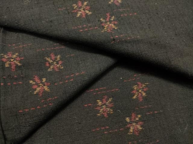 平和屋着物●上質な紬　舞花文　正絹　逸品　DAAS2403tw