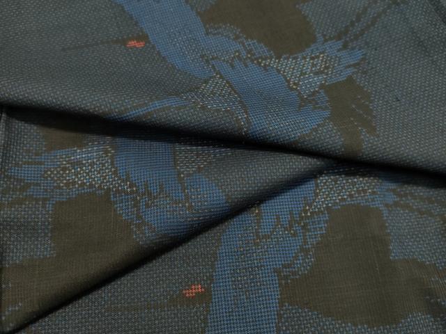 平和屋着物●本場大島紬　7マルキ　飛鶴文　正絹　逸品　DAAS2409tw