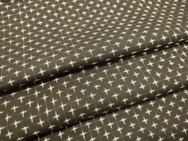 平和屋着物●本場大島紬　十字絣　正絹　逸品　DAAS2412tw