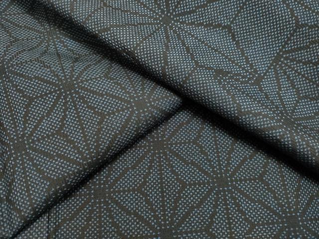 平和屋着物●本場大島紬　7マルキ　麻の葉文様　正絹　逸品　DAAS2421tw