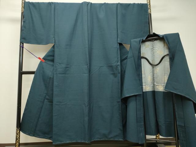 平和屋着物●男性　紬　アンサンブル　褐返色　キングサイズ　正絹　逸品　未使用　DAAS2436tw