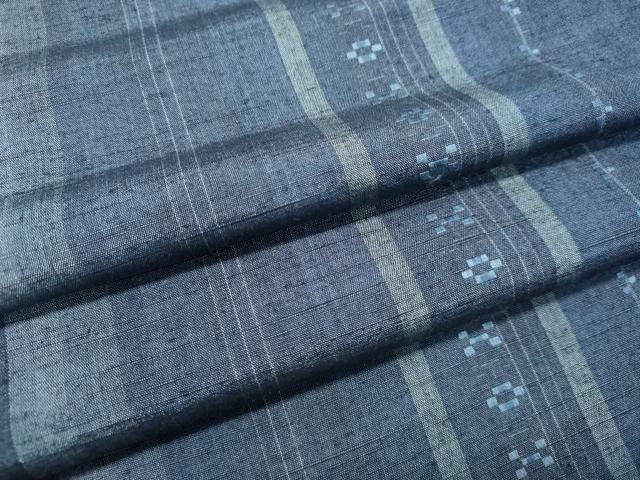 平和屋着物●上質な紬　花織　間道　正絹　逸品　DAAS2493tw