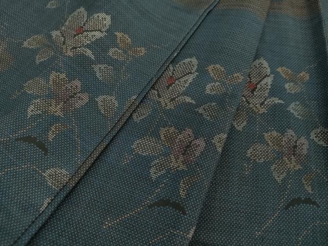 平和屋着物●本場大島紬　7マルキ　霞枝花文　正絹　逸品　未使用　DAAS3010ps