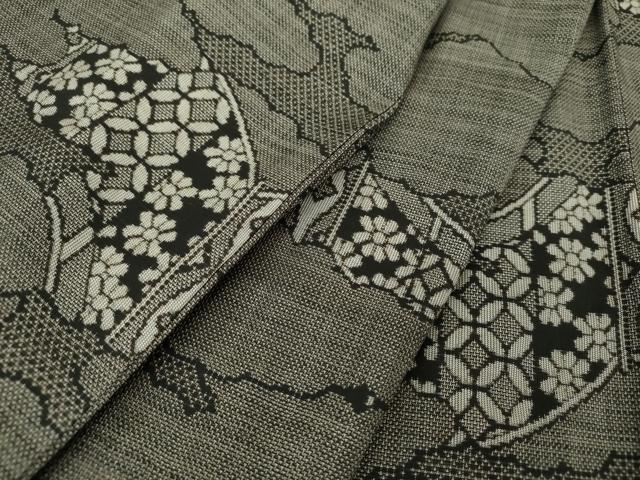 平和屋着物●本場大島紬　9マルキ　総絣　雲取り幔幕花文　正絹　逸品　DAAS3033ps