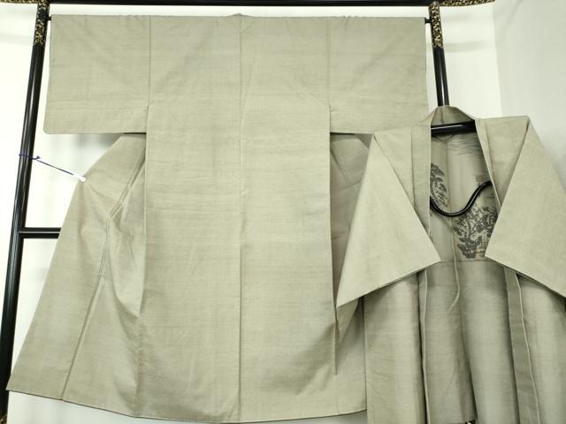 平和屋着物●男性　結城紬　アンサンブル　100亀甲　総詰め　正絹　逸品　未使用　DAAS3072ps