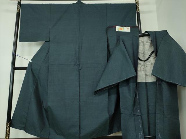 平和屋着物●男性　本場大島紬　アンサンブル　長羽織　　正絹　逸品　DAAS3073ps