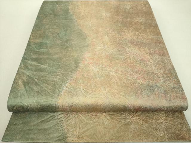 平和屋着物●全通柄袋帯　本場大島紬　絞り　霞間道　金彩　正絹　逸品　DAAS3210ps