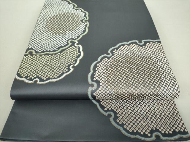 平和屋着物●六通柄袋帯　唐織　雪輪慶長文　本金箔　正絹　逸品　DAAS3220ps