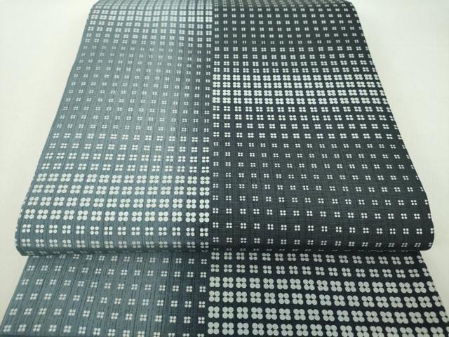 平和屋着物●全通柄袋帯　変わり市松間道　銀彩　やまと誂製　正絹　逸品　DAAS3238ps