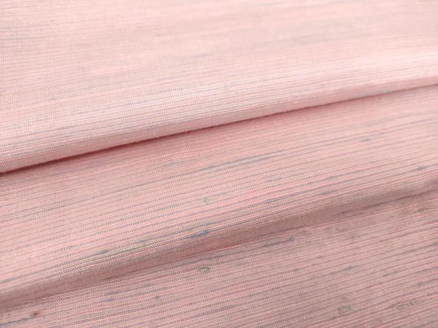 平和屋着物●紅花紬　米沢　横縞　正絹　逸品　DAAS3296ps