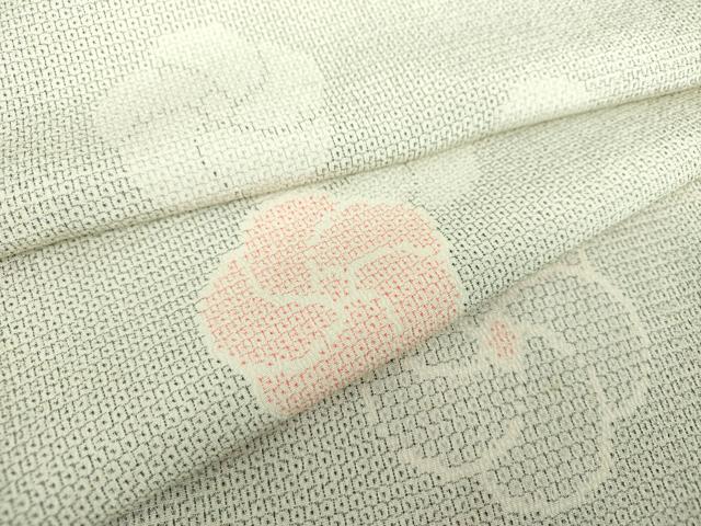 平和屋着物●本塩沢　110亀甲　捻梅　正絹　逸品　未使用　DAAS3373ps