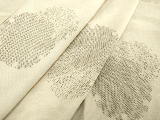 平和屋着物●本塩沢　150亀甲　雪輪重ね　正絹　逸品　未使用　DAAS3385ps