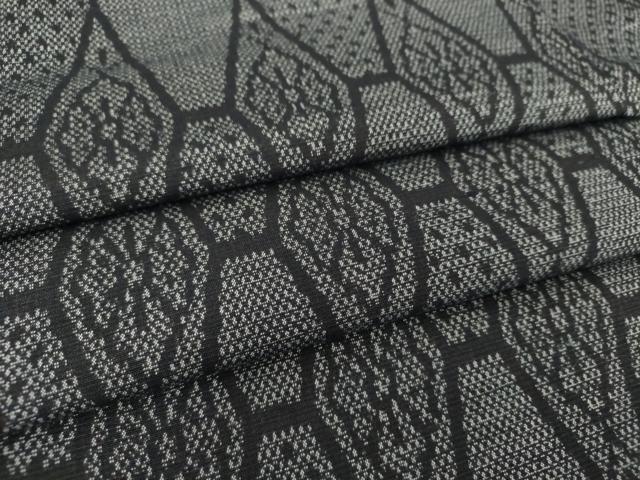 平和屋着物●上質な紬　花菱文　正絹　逸品　DAAS3403ps