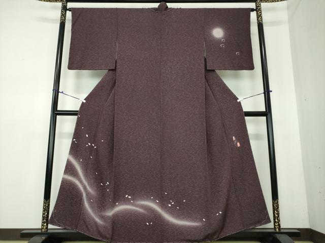 平和屋着物●洛楽人工房　国兼屋　訪問着　流水桜　千鳥　暈し染め　正絹　逸品　未使用　DAAS3426ps