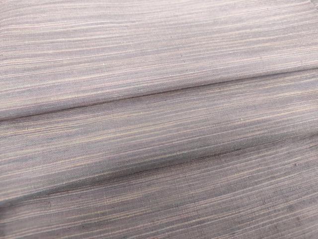 平和屋着物●紅花紬　米沢　横縞　正絹　逸品　未使用　DAAS3439ps