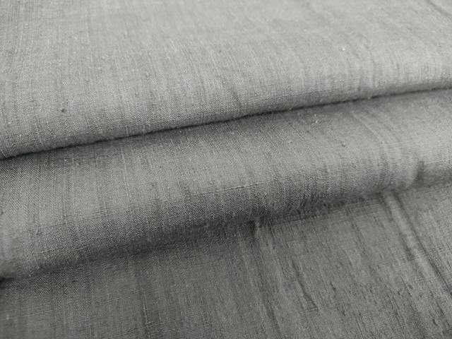 平和屋着物●本場結城紬　重要無形文化財　色無地　鼠色　そごう扱い　正絹　逸品　DAAS3460ps