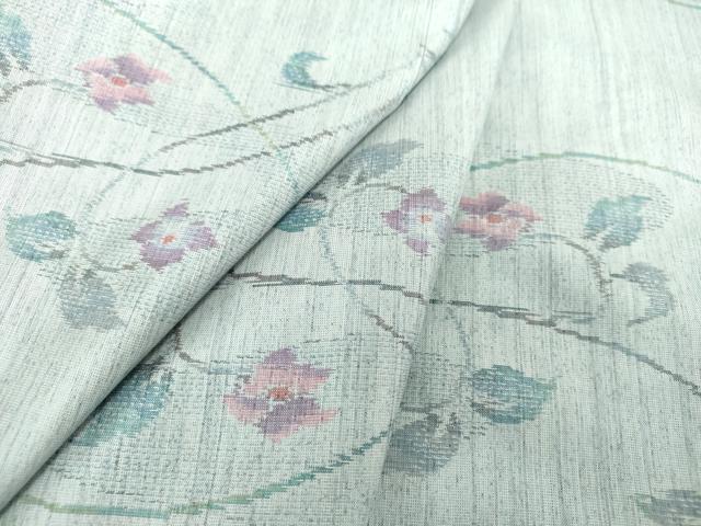 平和屋着物●上質な紬　草花文  　正絹　逸品　未使用　DAAS3492ps