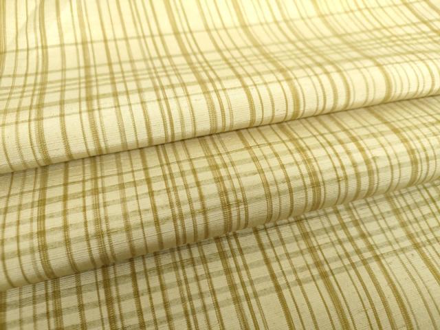 平和屋着物●上質な紬　変わり格子　小田急百貨店扱い　正絹　逸品　DAAS3495ps