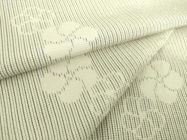 平和屋着物●本塩沢　捻梅　縞　正絹　逸品　未使用　DAAS3503ps