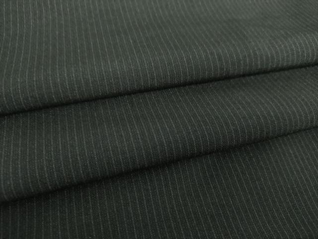 平和屋着物●男性　お召　縞　黒地　正絹　逸品　未使用　DAAS3506ps