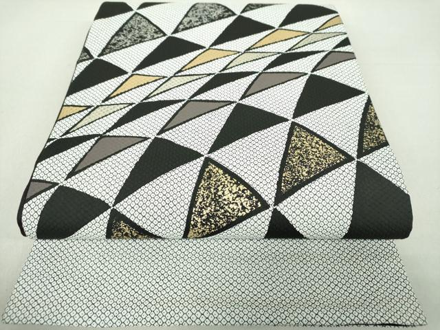 平和屋着物●太鼓柄袋帯　鹿の子菱文　金銀彩　正絹　逸品　DAAS3601ps