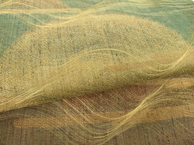 平和屋着物○名門 しょうざん 生紬 紙屋川伝承 絹漉貴 太鼓柄