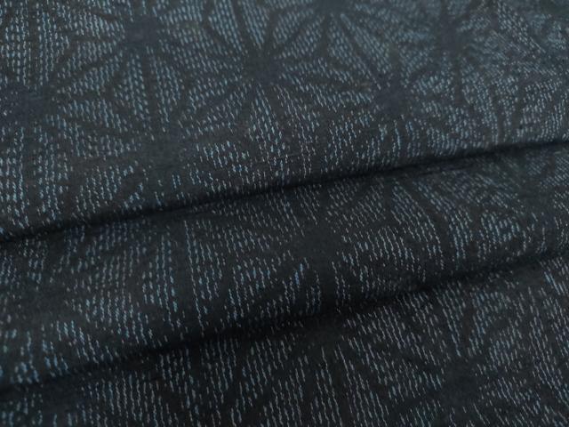 平和屋着物●結城紬　麻の葉文様　正絹　逸品　未使用　DAAS3683ps