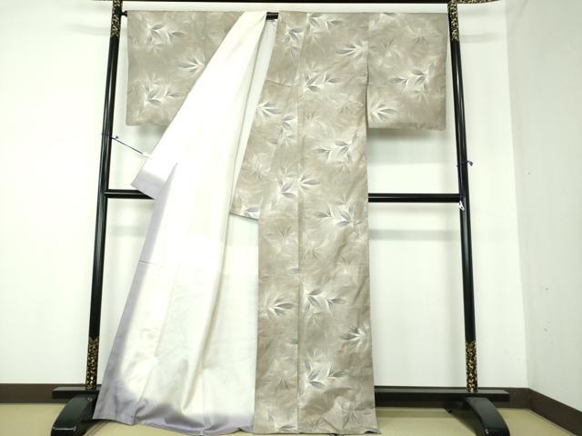 平和屋着物○本場大島紬 白大島 9マルキ 総絣 枝葉文 正絹 逸品