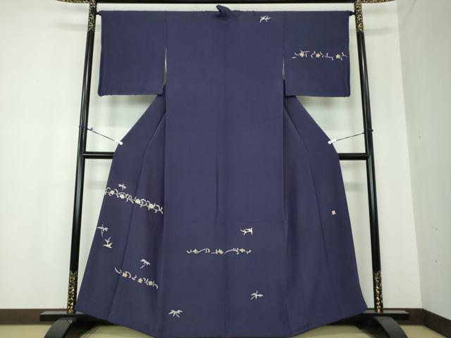 平和屋着物●本加賀友禅作家　魚津誠　訪問着　草花文　さが美扱い　正絹　逸品　DAAS3721ps