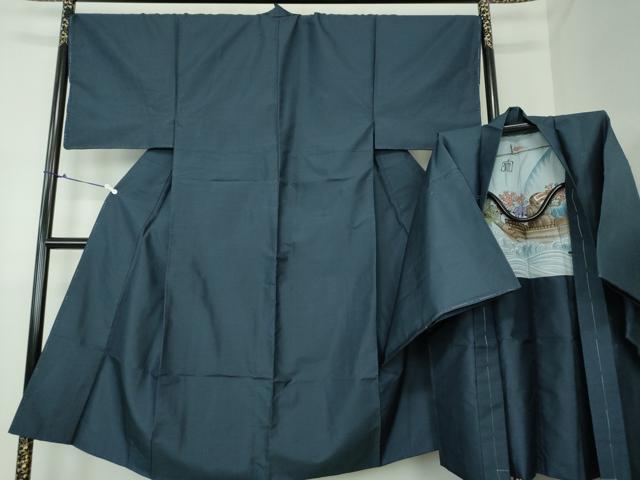 平和屋着物●男性　本場大島紬　アンサンブル　長羽織　80亀甲　総詰め　正絹　逸品　未使用　DAAS3728ps