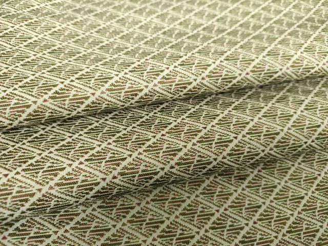 平和屋着物●上質なお召　菱文　正絹　逸品　DAAS3782ps