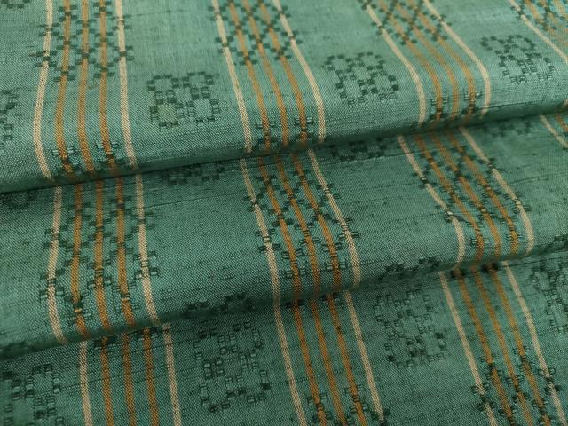 平和屋着物●上質な紬　花織　間道　正絹　逸品　DAAS3785ps