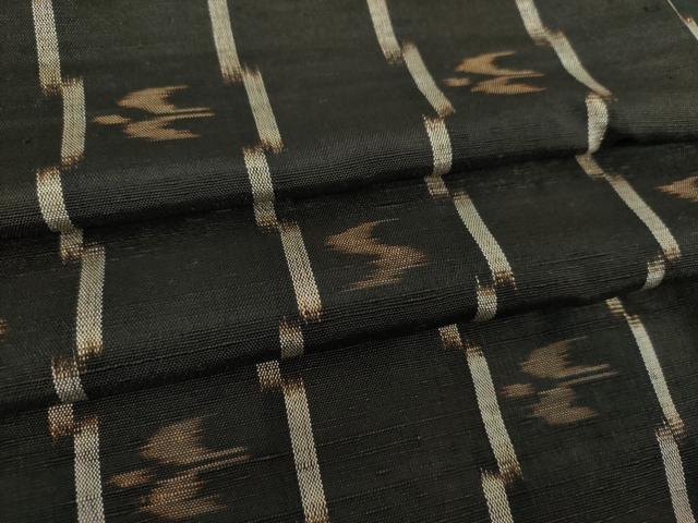 平和屋着物●上質な紬　琉球絣文様　正絹　逸品　DAAS3789ps