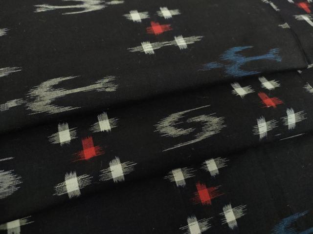 平和屋着物●久留米絣　単衣　絣絵　綿　逸品　DAAS3819ps