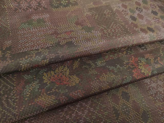 平和屋着物●本場大島紬　7マルキ　色紙花文　正絹　逸品　未使用　DAAS3833ps