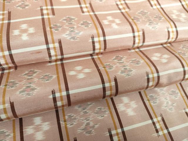 平和屋着物●本場琉球絣　花間道　正絹　逸品　DAAS3839ps